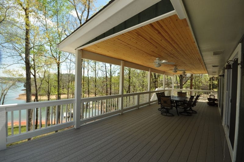 Two Story Covered Deck on Lake Lanier - Taber Residential